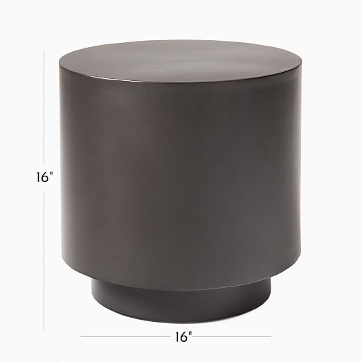 Tucker Drum Side Table 16 Antique Bronze Finish West Elm
