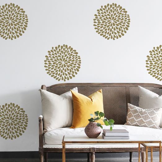Gold wall decals store