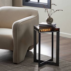 Zelaina Cast Glass Side Table (12.5") | West Elm