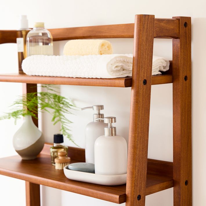 Mid Century Over The Toilet Shelf