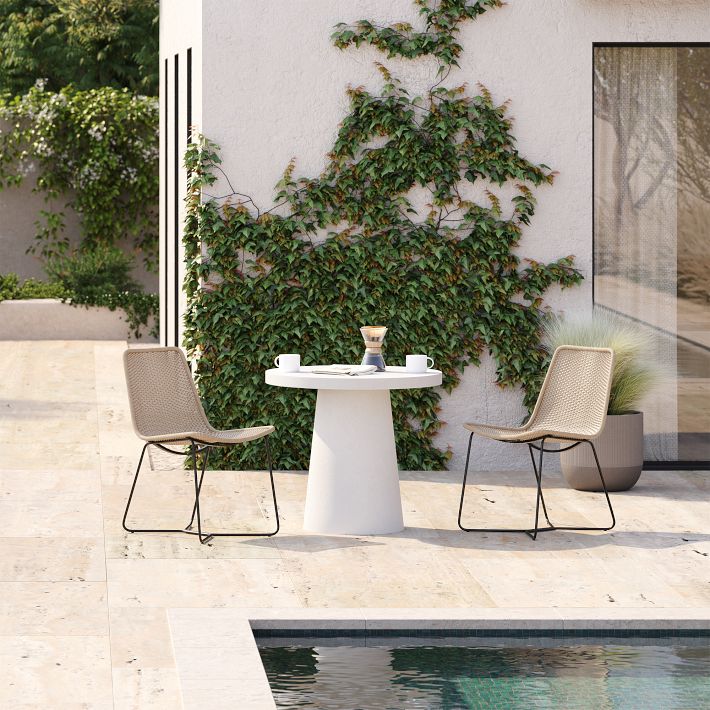 Concrete Indoor Outdoor Pedestal Round Dining Table 32 60