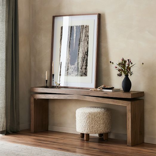 Emmerson Console Table 60 Smoked Black Veneer West Elm