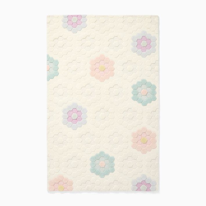 Kids Daisy Quilted Rug | West Elm