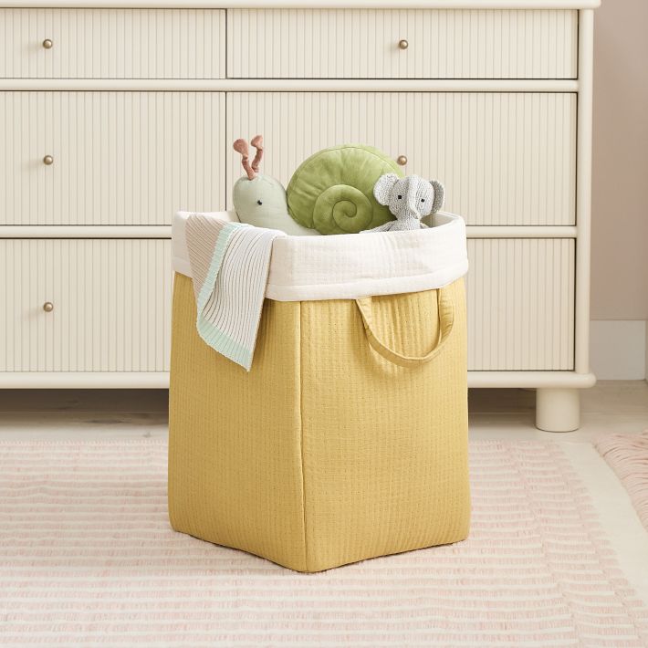 Foldover Quilted Hamper | West Elm