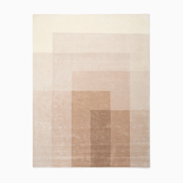Ombre Blocks Wool TENCEL™ Rug | West Elm