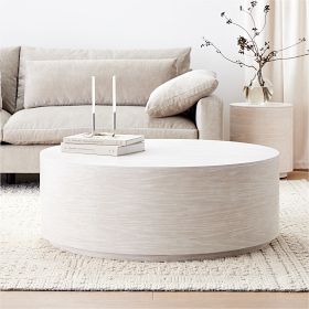 White drum accent table store
