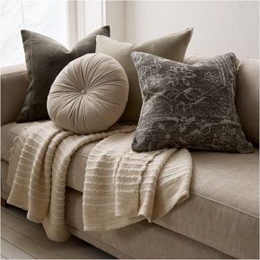 Patchwork Velvet Pillow Cover & Throw Set | West Elm