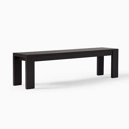 Telluride 66 Aluminum Dining Bench Dark Bronze Aluminum West Elm