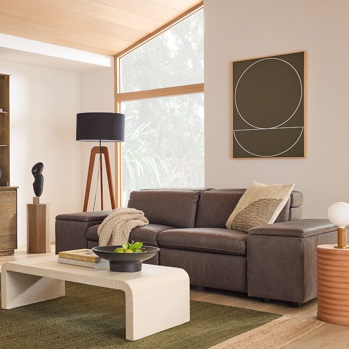 West elm enzo leather reclining sofa store