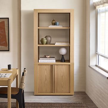Cutler 36 Oak Bookcase Blonde Set of 2 West Elm