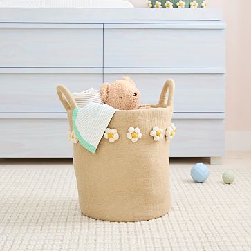 Felt Flower Hamper | West Elm