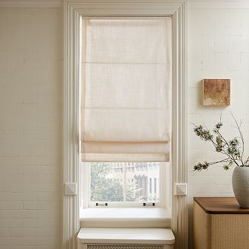 Crossweave Cordless Roman Shade | West Elm