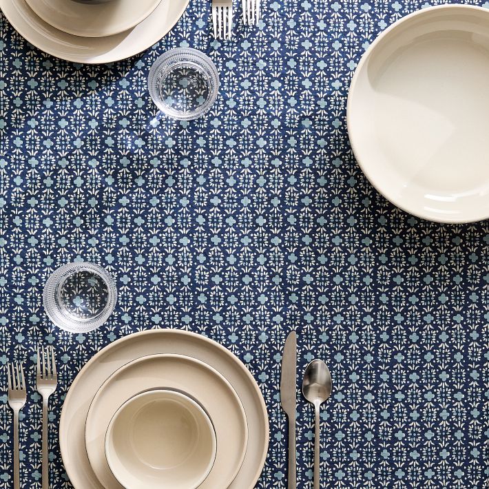 Jude Block Print Tablecloth | West Elm