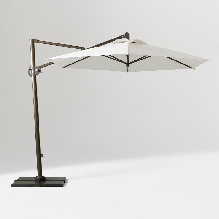 Round Cantilever Outdoor Patio Umbrella (10') | West Elm