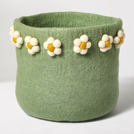 Felt Flower Bins | West Elm