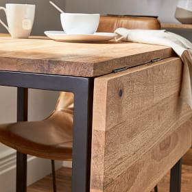 Box Frame Drop Leaf Expandable Table 24 48 West Elm