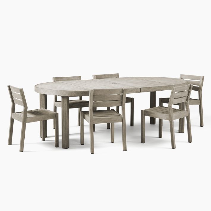Outdoor round extendable dining table store