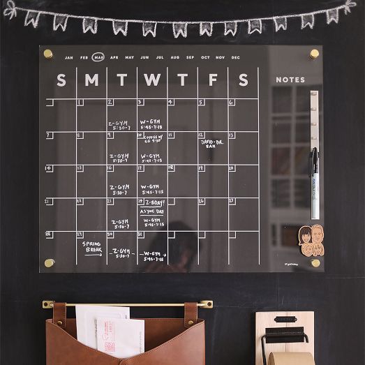 Girl Friday Acrylic Calendar - Side Notes | West Elm