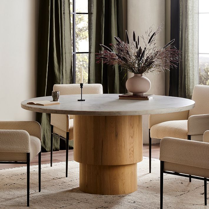 Ayleen Round Dining Table Elegant Dining Experience West Elm