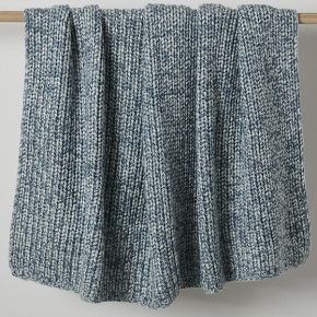 Marled Rib Knit Throw - Stylish & Cozy Blanket | West Elm