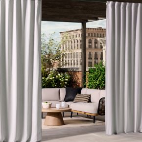 Outdoor Solid Curtains | West Elm