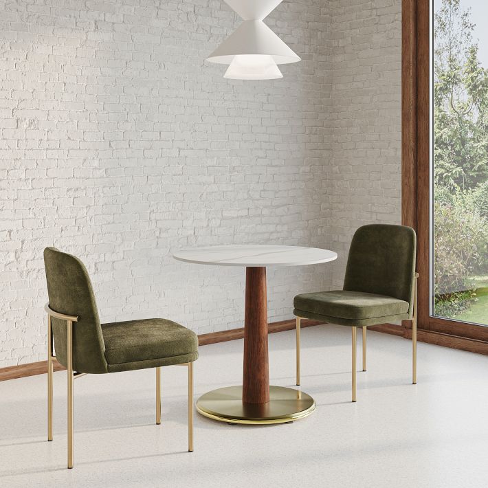 Claire Round Dining Table - Porcelain | West Elm