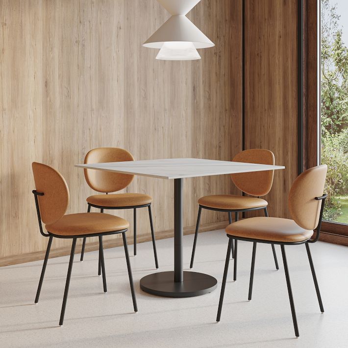 Orbit Restaurant Square Dining Table - Porcelain | West Elm