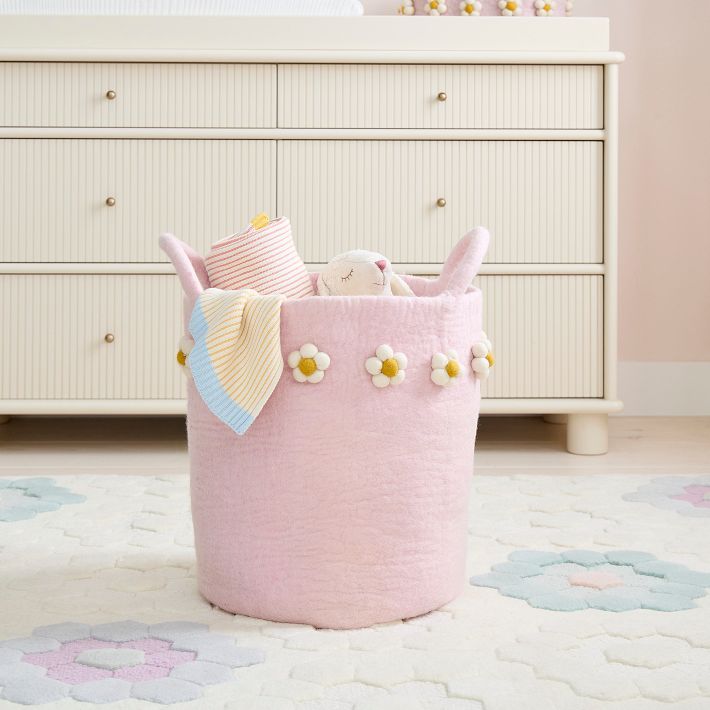 Felt Daisy Hamper | West Elm