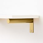 Linear White Lacquer Wall Shelves with Jordan Brackets | West Elm