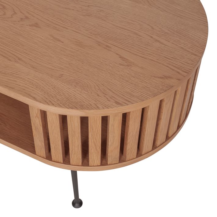 West elm slatted wood coffee table store