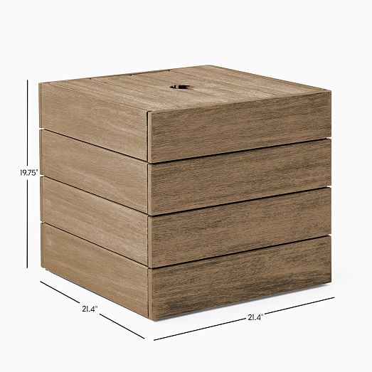 Portside Outdoor Umbrella Holder Side Table 21 West Elm
