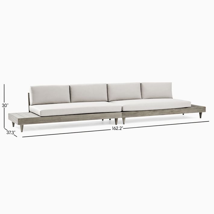 Portside Low Outdoor Grand Sofa 162 West Elm