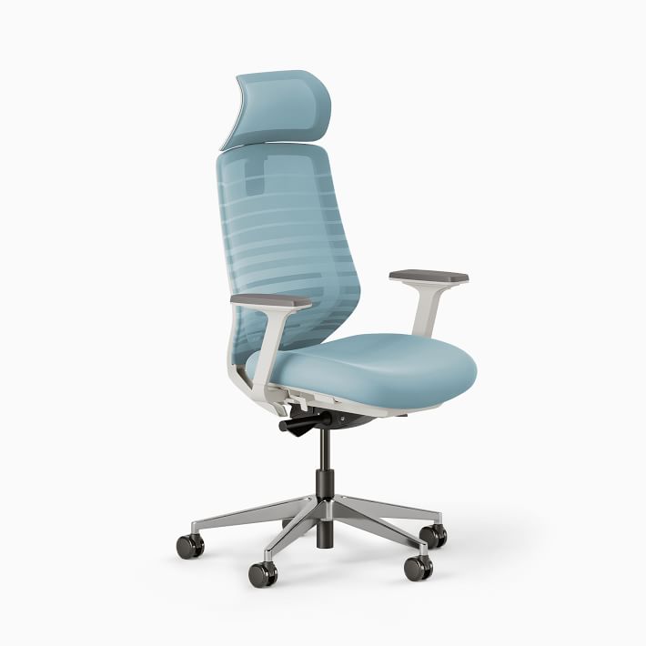Ergonomic Chair Black White Black Headrest West Elm