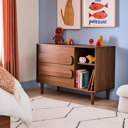 Gemini Nightstand 18 Elegant Walnut Finish West Elm