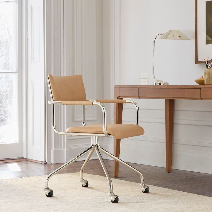 Ronan Leather Office Chair | West Elm