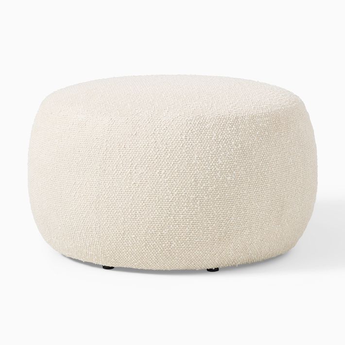 Cobble Round Ottoman Modern Comfort Style West Elm