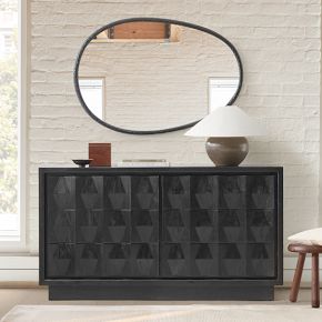 Carved wood drawers store