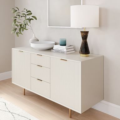 West elm credenza white store