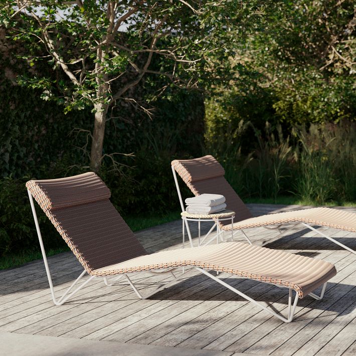 Sorrento Outdoor Chaise Lounge - Stylish Outdoor Seating | West Elm