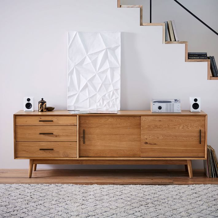 Mid Century Media Console Timeless Elegance West Elm