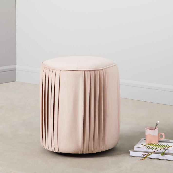 West elm velvet ottoman store