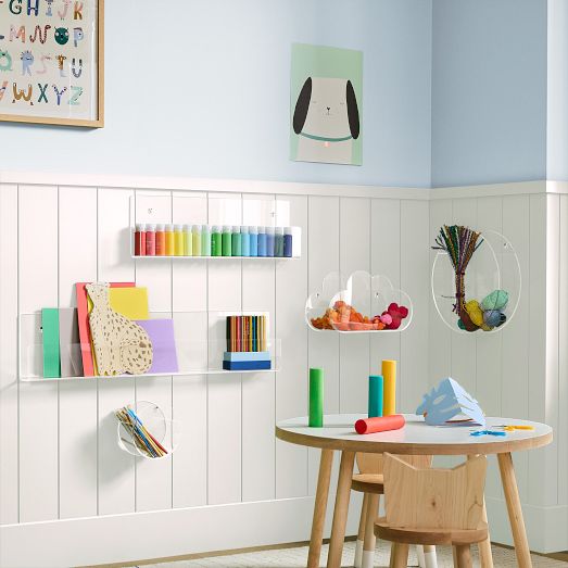 Acrylic ledge shelf store