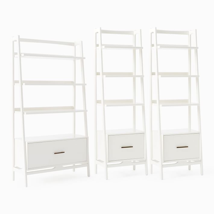 West elm white bookshelf store