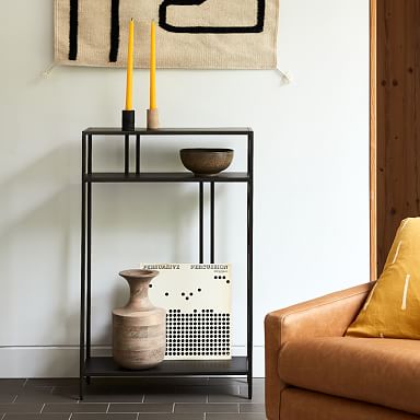 West elm black console table store