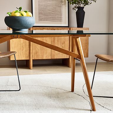 West elm glass dining table jensen store