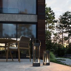 Jaxtyn LED Outdoor Portable Lamp (10"–14") | West Elm