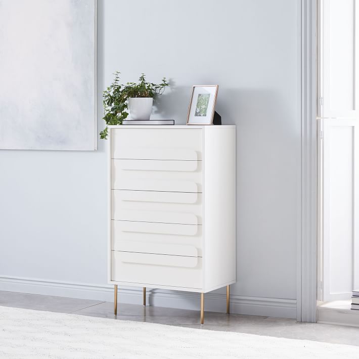 Gemini 5 Drawer Dresser Cool Walnut West Elm