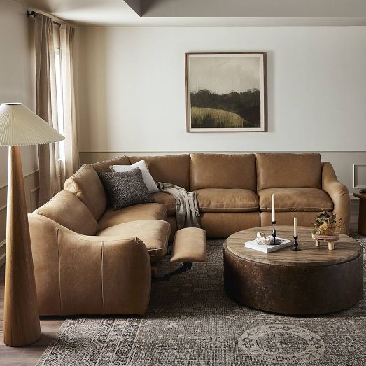 Malena 215.5 Motion Reclining 5 Piece L Shaped Sectional Palermo Drift West Elm