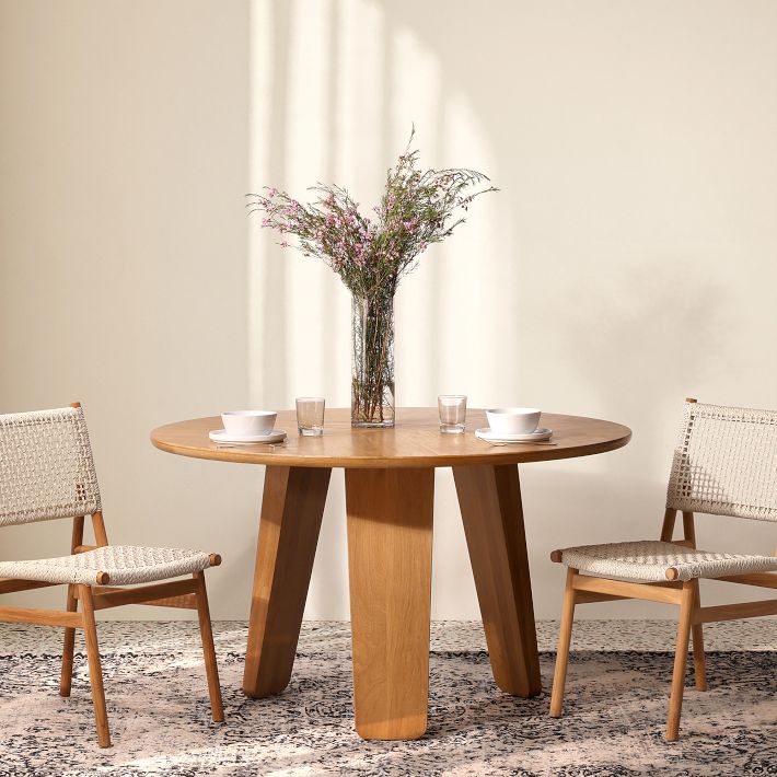 Eadaoin Round Solid Oak Dining Table (51") | West Elm