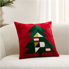 Crewel Geo Tree Pillow Cover | West Elm